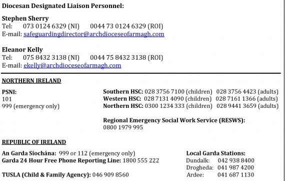 Safeguarding in Our Parish | Dunleer Parish | Archdiocese of Armagh